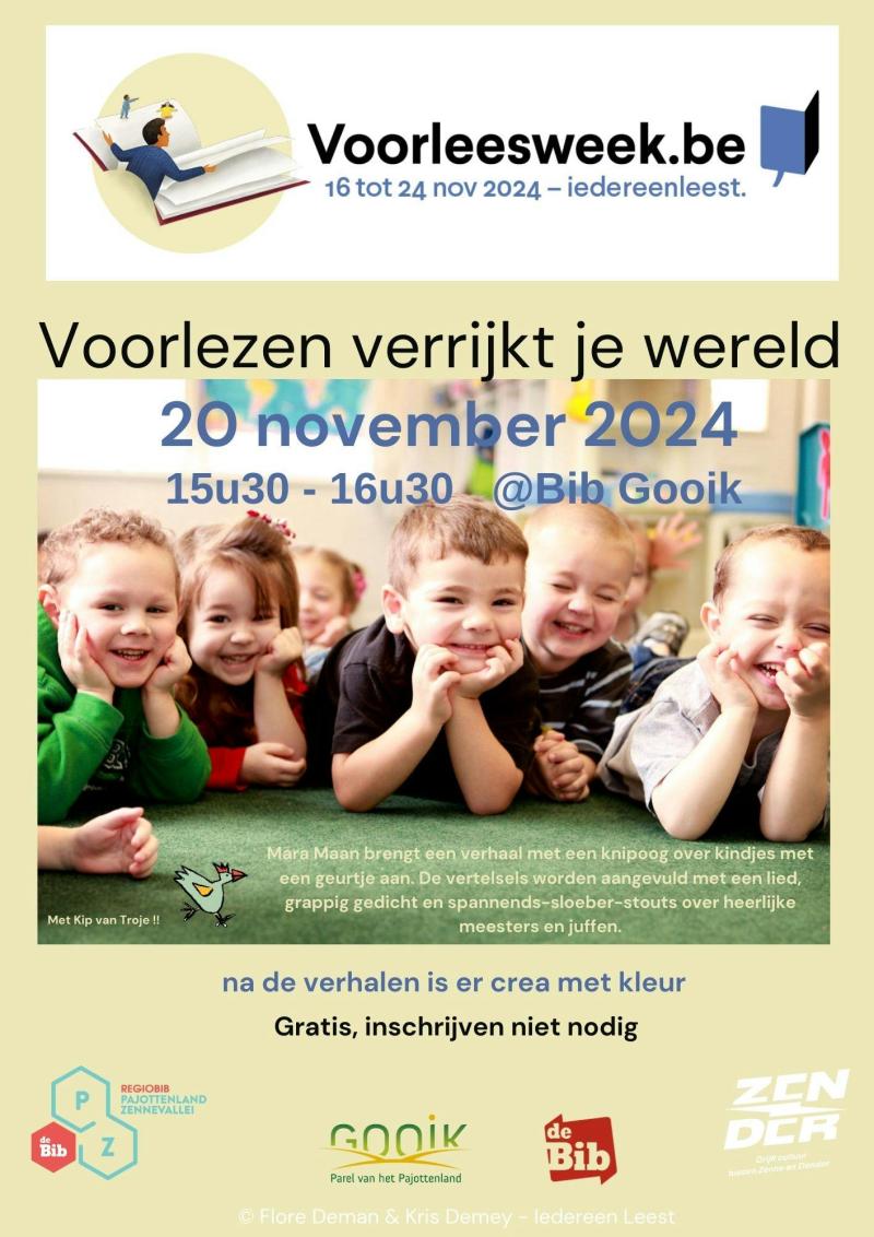 Voorleesweek - Voorlezen verrijkt je wereld! | Voorleesweek 22 - 30 november 2025
